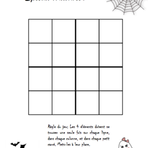 Un jeu de Sudoku Spécial Halloween à réaliser avec les enfants ...